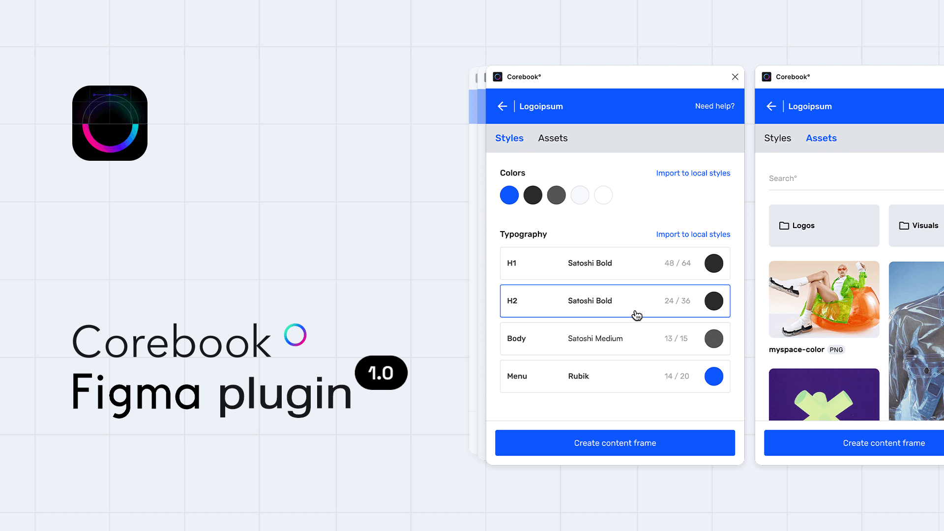 Corebook° — Figma Plugin: Import brand guidelines designs